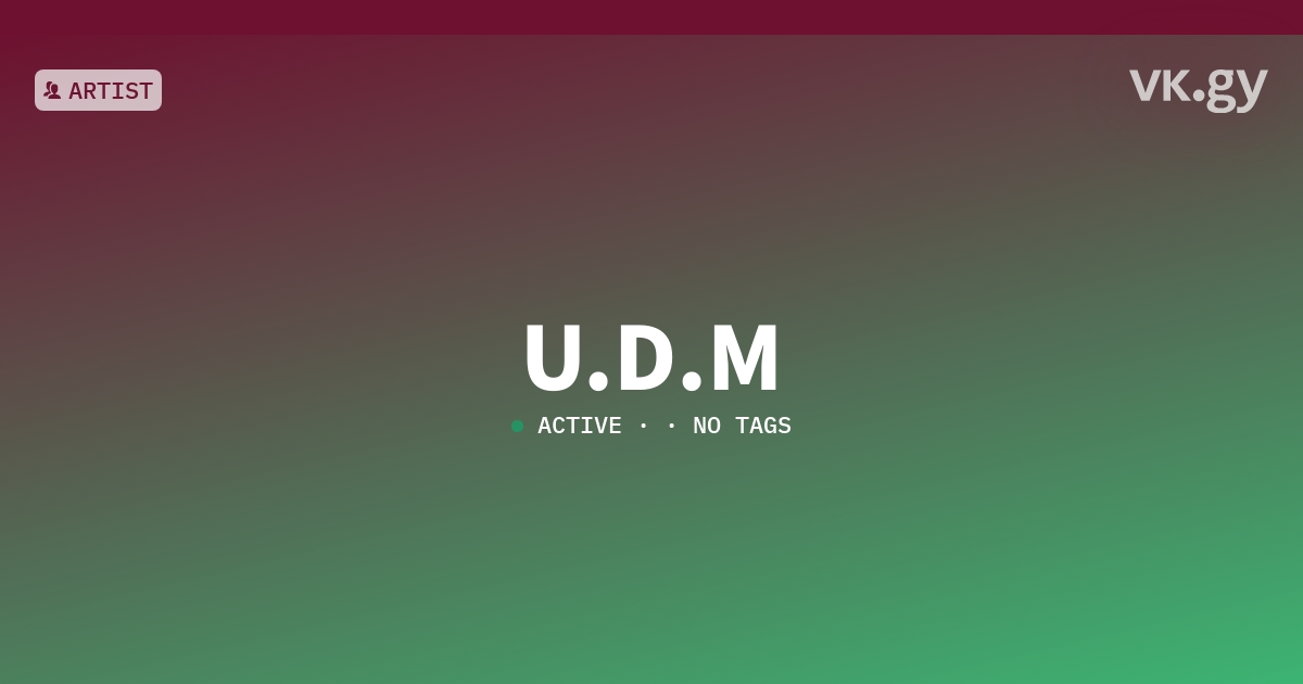 U.D.M profile | U.D.Mプロフィール | vkgy (ブイケージ)